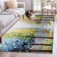 Birch Trees Path Washable Area Rugs 2.7'x5', Leaves Autumn Forest ...