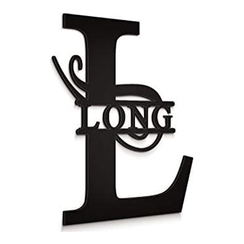 JASS GRAPHIX Long 12" Black Aluminum Composite Monogrammed Sign Door ...