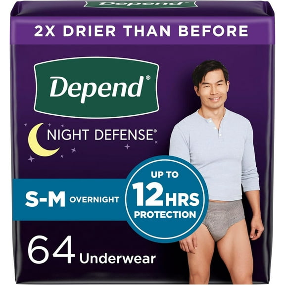 Depend Night Defense Adult Incontinence & Postpartum Bladder Leak ...