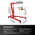 Folding Hydraulic Engine Hoist, Red Steel 4-Position Crane, 4 ...