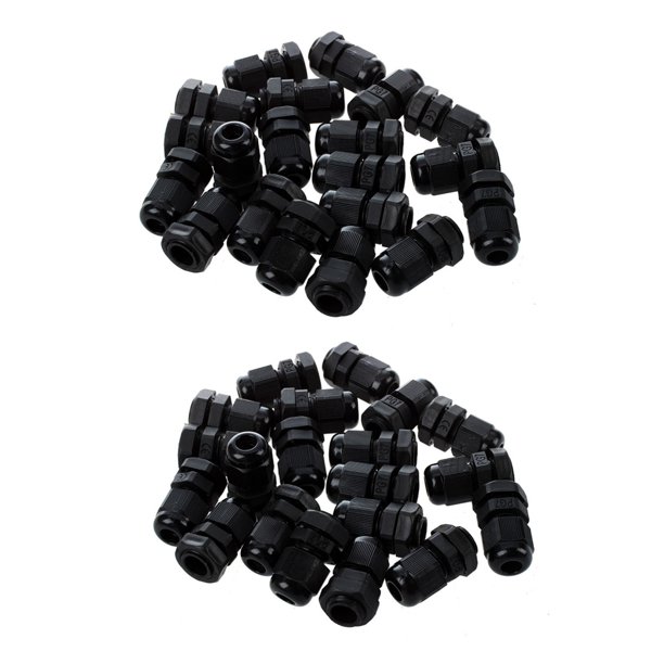 40 Pieces Black Plastic Waterproof Cable Gland Connector PG7 - Walmart.ca