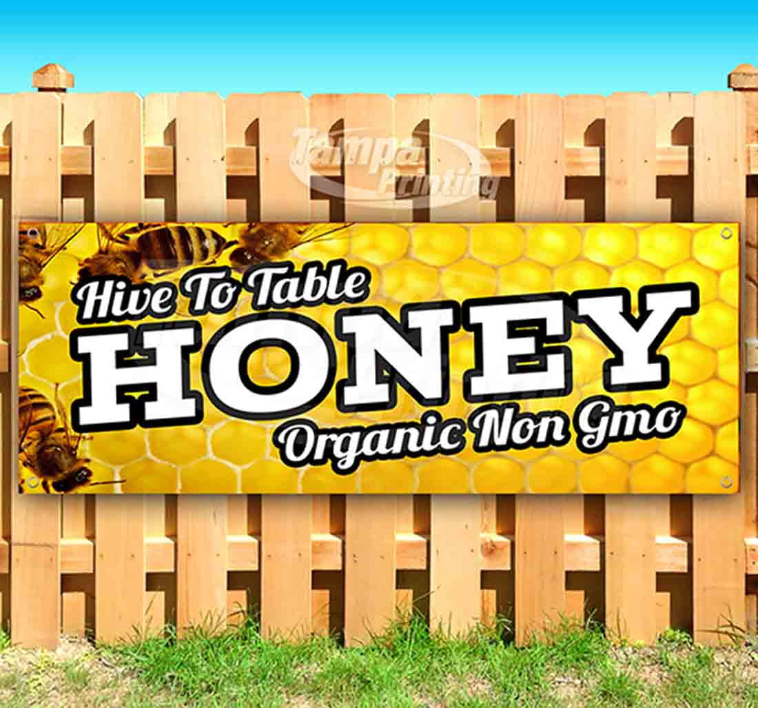 Hive To Table Honey 13 oz Vinyl Banner With Metal Grommets - Walmart.com