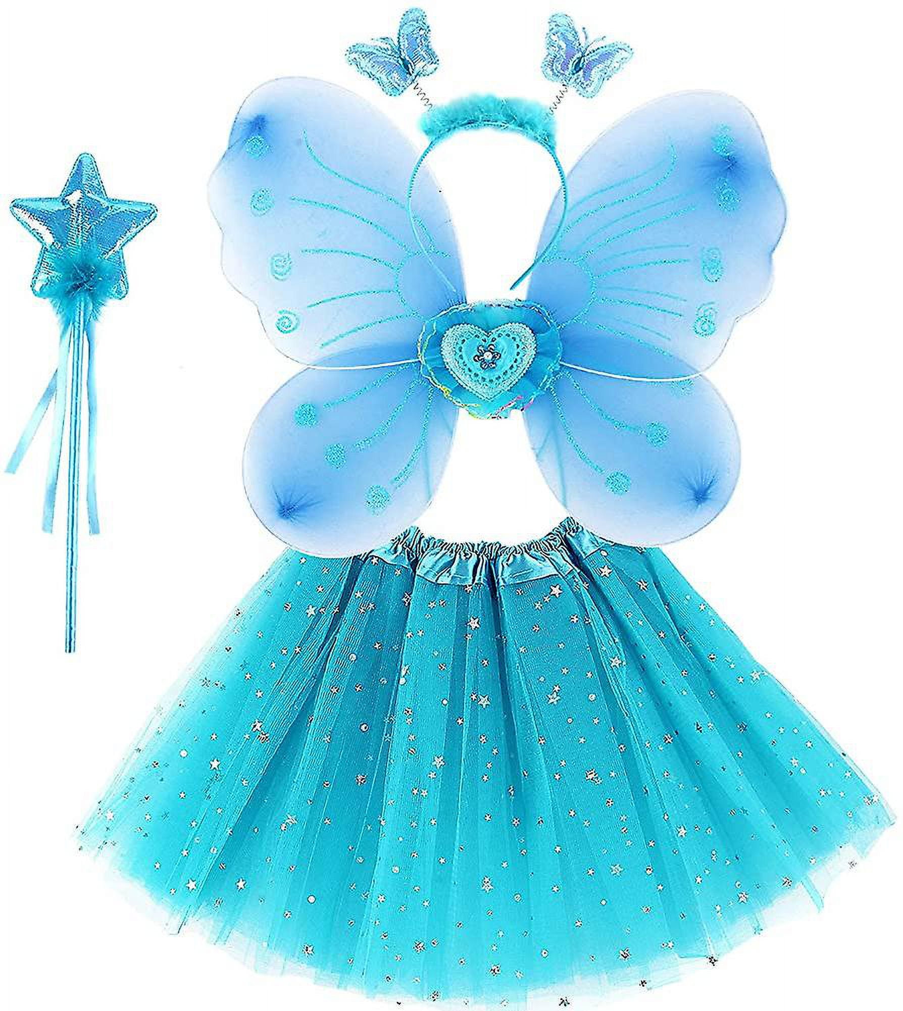 Conjunto de disfraz de hada Foohvr para niñas con falda tutú de ...
