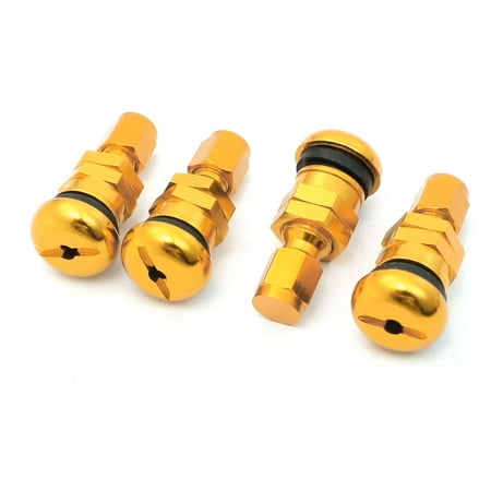 4 Pcs Or Ton Brancher Roue Jante Pneu vanne Tige Bonnet Couvertures ...