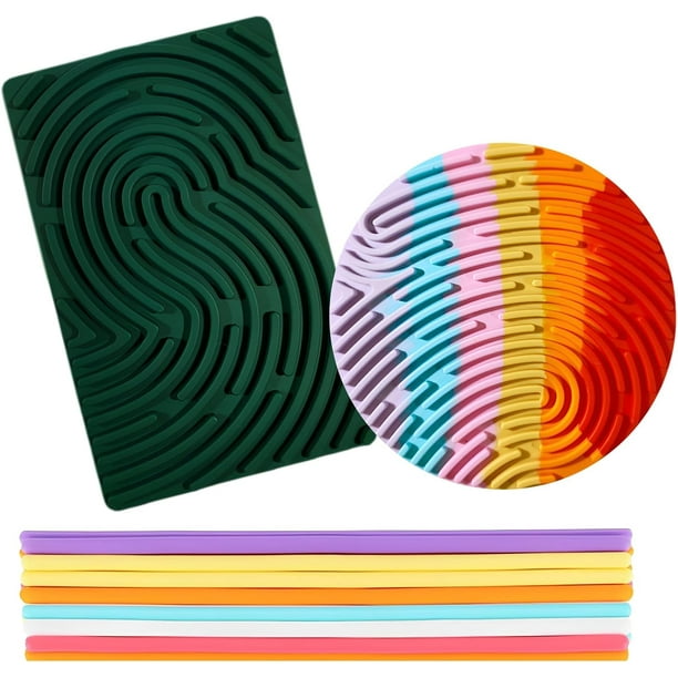 2PCS Juguetes Sensoriales Fidget para niños, Silicona Tabla de ...
