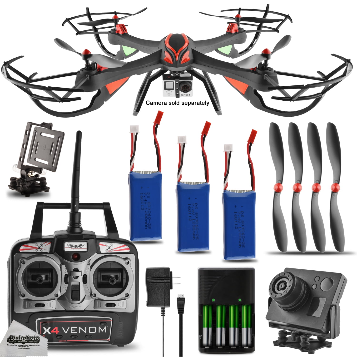 Dynamic Aerial Systems X4 Venom 6-Channel 2.4ghz Remote Control ...