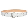 Snap On Silver Star and Circle Studded Cowhide Leather Belt - Walmart.com