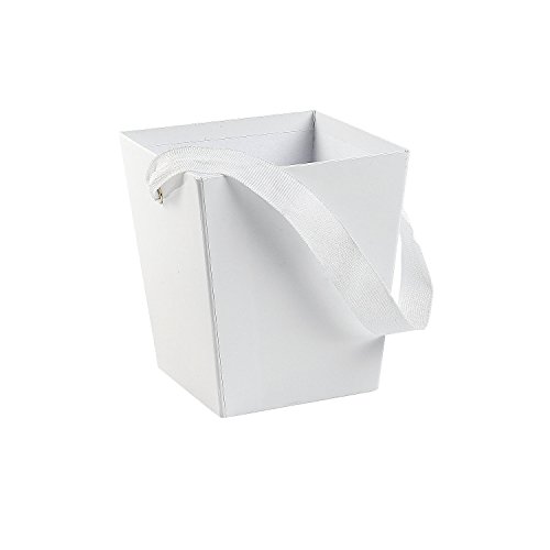 WHITE CARDBOARD BUCKET WITH RIBBON HANDLE (6 PIECES) - Walmart.com