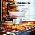 6-Pack Stainless Steel Steam Pans, 1/3 Size Commercial Food Pans, 4 ...