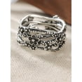 Antique Silver Vintage Bohemian Carved Floral Branch Twisted Pattern ...