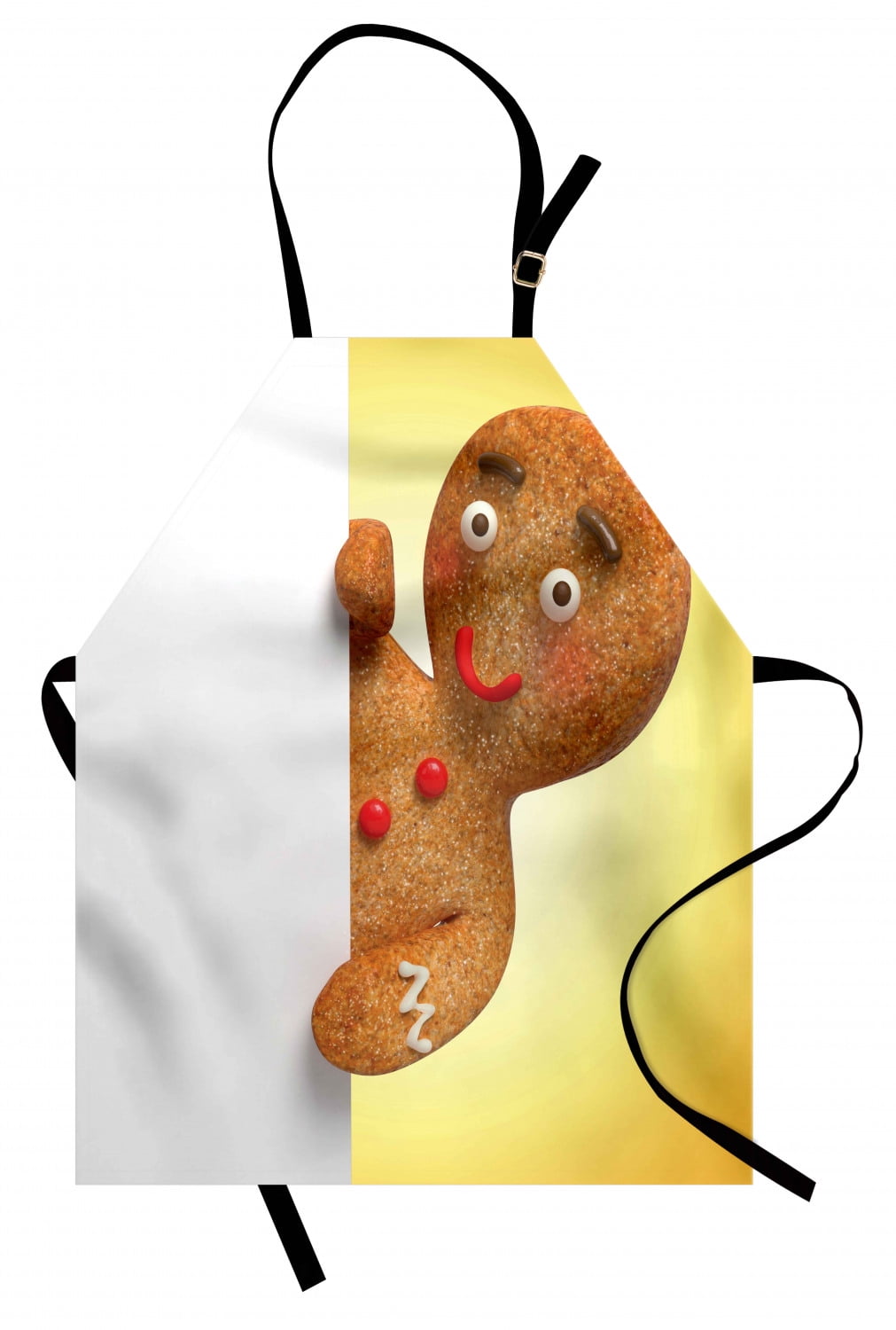 Gingerbread Man Apron Gingerbread Man Figure Holding a White Page Funny ...