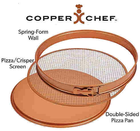 Copper Chef 12" Perfect Pizza & Crisper Pan 3-Piece Set – Walmart ...