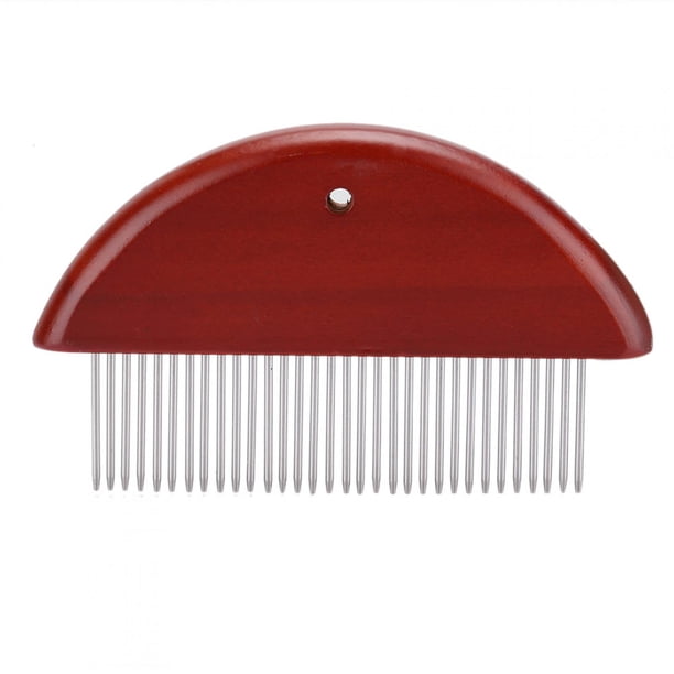 Dog Cleaning Hair Comb Stainless Steel Wooden Cat Pet Massage Hair ...