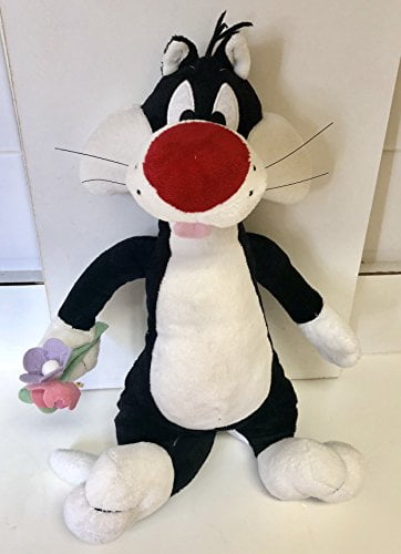 Looney Tunes Sylvester Cat 16" Plush Holding Flowers Bouquet Valentine ...