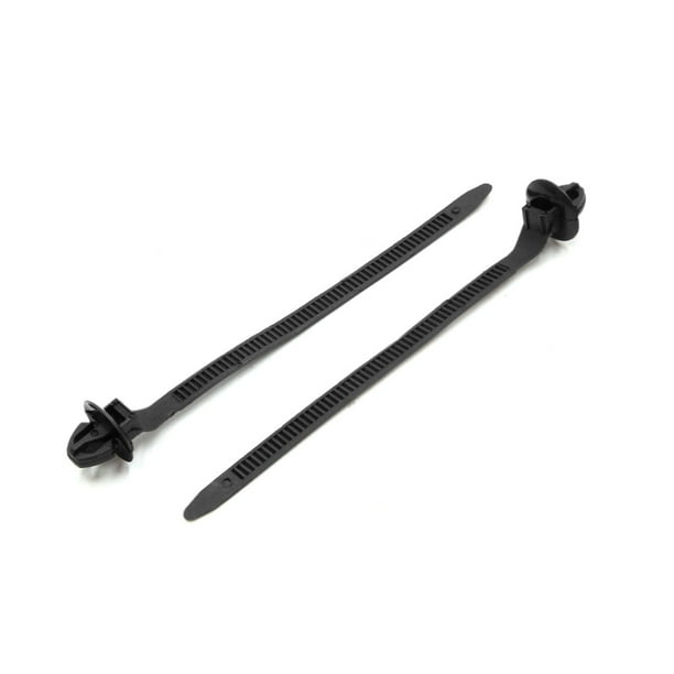 Unique Bargains 50 Pcs Black 11mm Hole Cable Car Trailer Zip Ties Wrap ...