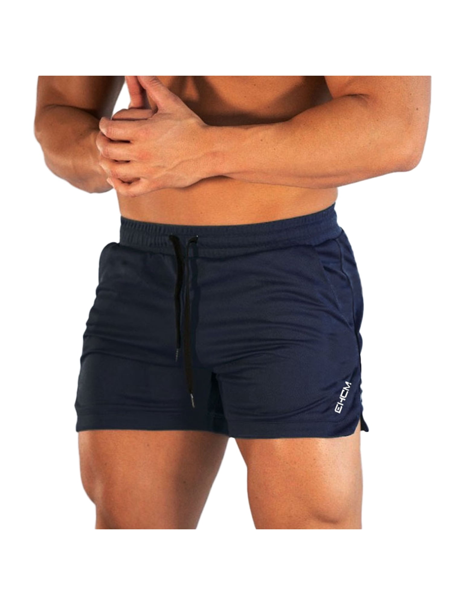 wsevypo Mens Swimwear Sports Shorts Swim Trunks with Zipper Pockets ...