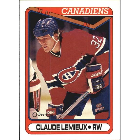 1990-91 O-Pee-Chee #451 Claude Lemieux Montreal Canadiens NHL Hockey ...