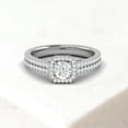 Auory Round Cut Moissanite Wedding Ring for Women - Double Shank ...