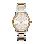 Michael Kors Mini Slim Runway 34mm Steel Rose Dial Quartz Ladies Watch ...