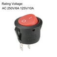 Boat Rocker Switch Round Toggle Switch Red for Boat Car Marine 2pins ON ...