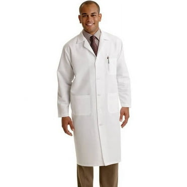 Men's Classic Length Lab Coat, White - Walmart.com