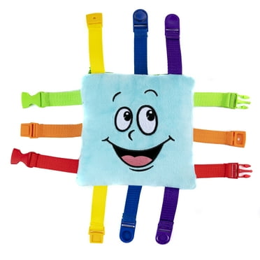 Buckle Toy Bella Square - Toddler Plush Travel Activity, Early Learning ...