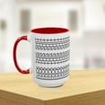 Ceramic Mug – Creative Line Pattern, Large Handle Modern Style Coffee ...