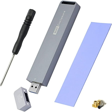 CERRXIAN M.2 B Key SATA SSD Enclosure Adapter, Aluminum Type A USB 3.0 ...