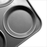 Yorkshire Pudding Pan Set of 2, 4-Cup Nonstick Muffin Top Pan, Shallow ...
