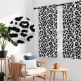 Black and White Leopard Print Blackout Curtains,Triple Weaved Fabric ...