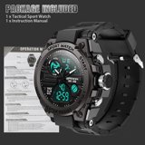 Men's Watch, TSV Sports Digital Watch, Waterproof Alarm Stopwatch with ...