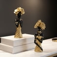 African Women Sculptures Desktop Ornament Exotic Tribal Lady Figurines ...