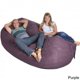 Slacker Sack 8-foot Oval Microfiber and Memory Foam Bean Bag Charcoal ...