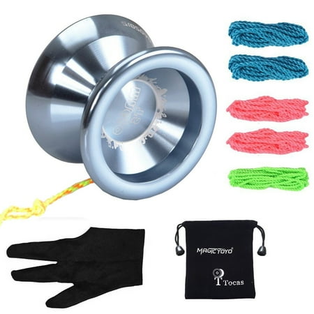 MAGICYOYO Pro Unresponsive Yoyos Magic Yoyo T5 Overlord Metal Yo Yo Professional Yo-yos Set Blue ...