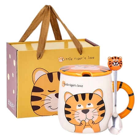 Cartoon Tiger Ceramic Tea Cup For The Year Of Tiger Coffee Milk Mug C ...