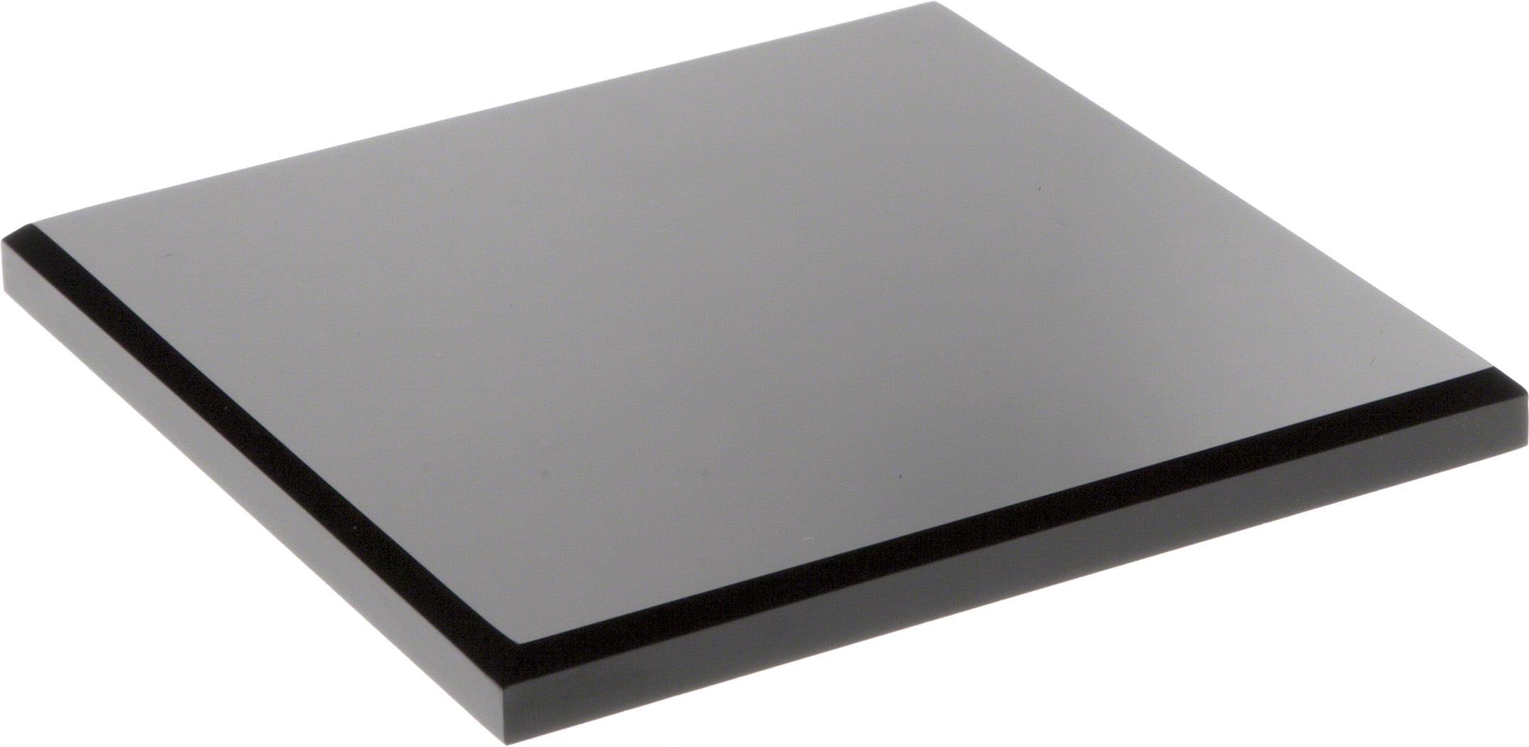 Plymor Black Acrylic Square Beveled Display Base, 6" W x 6" D x 0.5" H ...