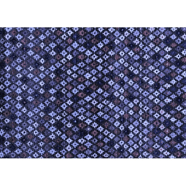 Ahgly Company Machine Washable Indoor Rectangle Abstract Blue Modern ...