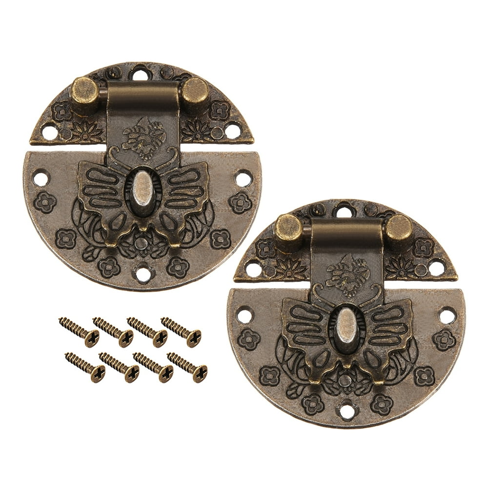 Uxcell Wood Case Chest Box Rectangle Clasp Closure Hasp Latches Bronze ...