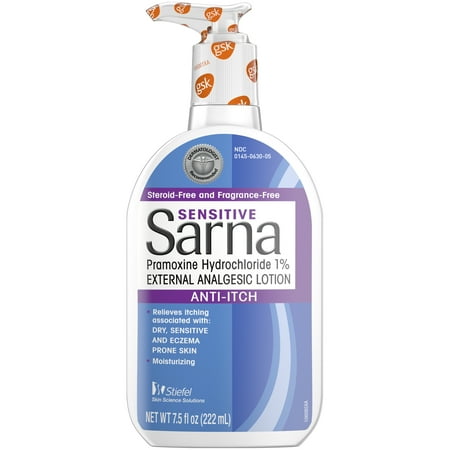 Sarna Sensitive Anti-Itch Lotion, Steroid-Free, 7.5 fl oz - Walmart.com