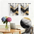 Black and Gold Marble Pattern Blackout Curtains,Triple Weaved Fabric ...