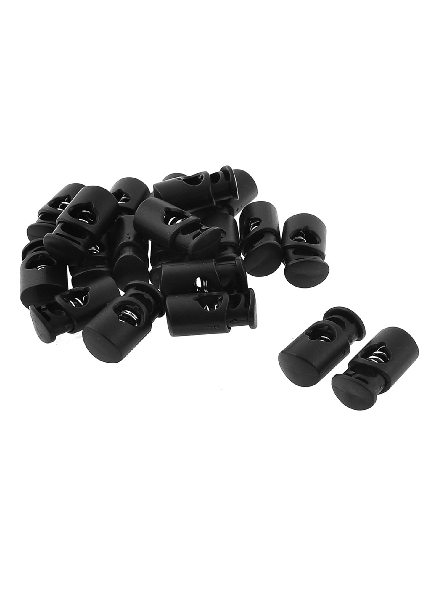 Unique Bargains 5.6mm Dia Hole Black Plastic Spring Loaded Rope Cord ...