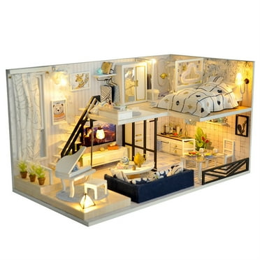 3D DIY Miniature Room Doll House Kit Adult Model Kit, House Built With ...