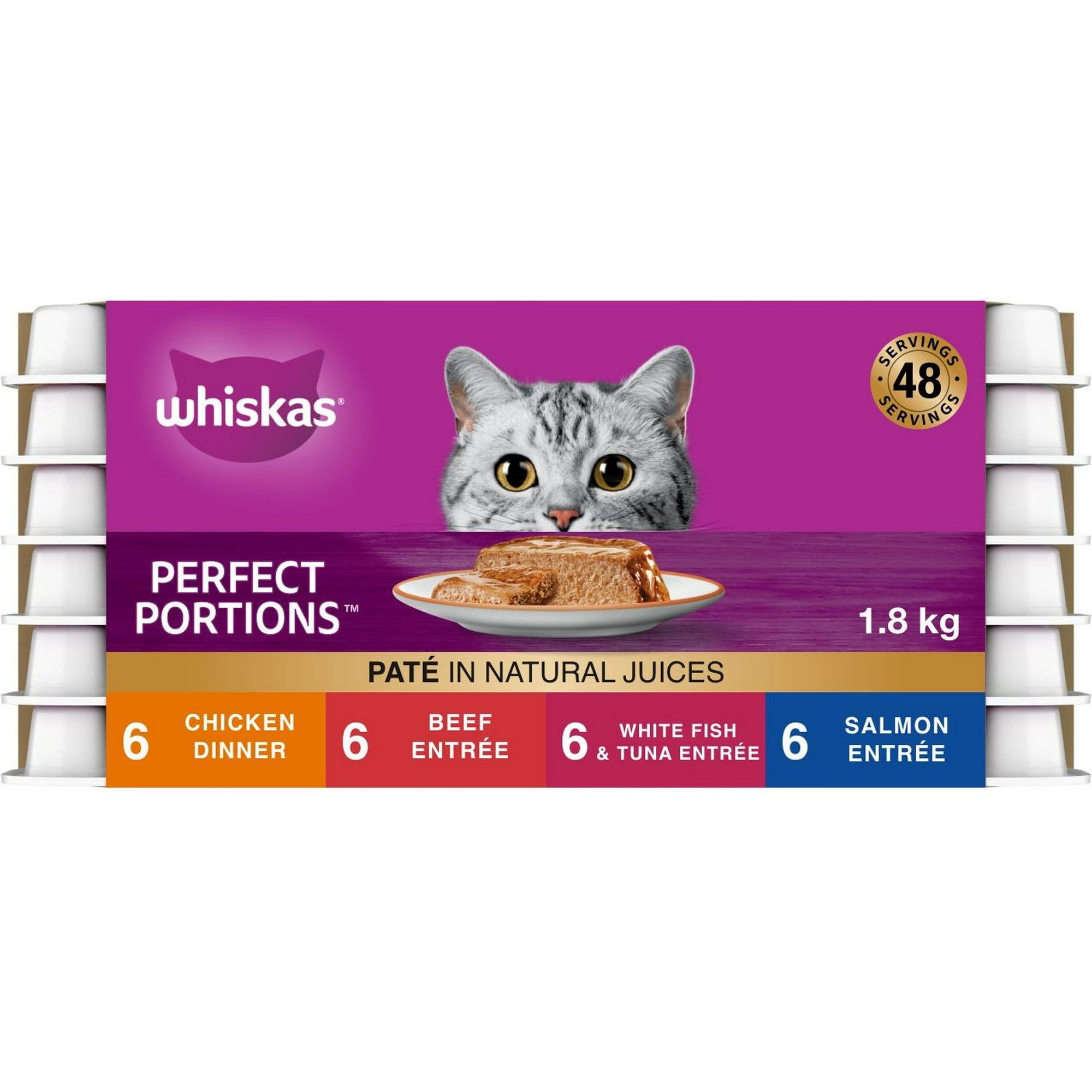 Click here for Pack Of 2 - Whiskas Perfect Portions Pată Variety... prices