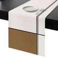 Brown Beige Splicing Color Block Art Table Runner 36 Inches Long ...