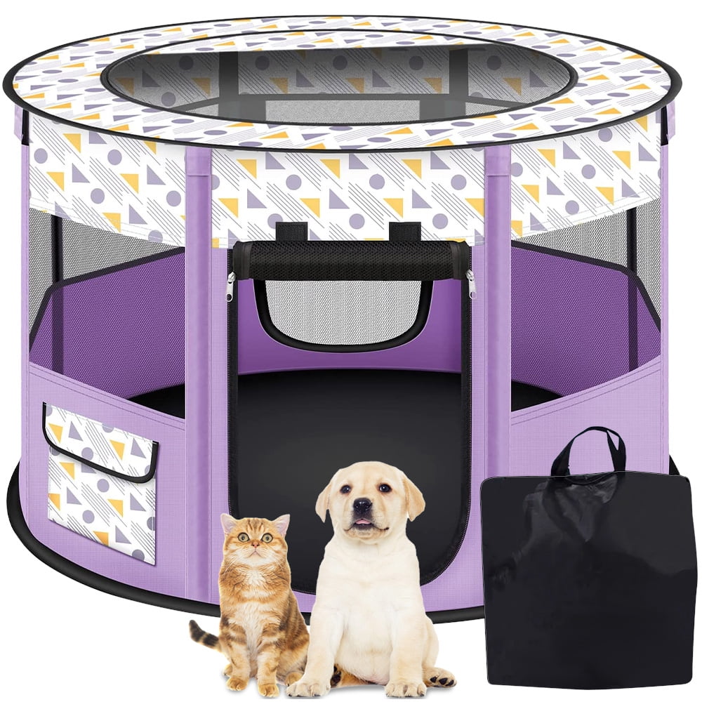 PETIMI Portable Pet Playpen, Foldable Dog Playpen Cat Playpen, Pet Tent ...