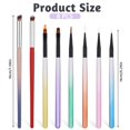 8PCS Nail Brush for French Tip Nail Art Brushes, Nail French Tip Tool ...