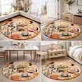 Bohemian Vintage Western Cowboy Hat Cactus Round Rug 5ft Wild West ...