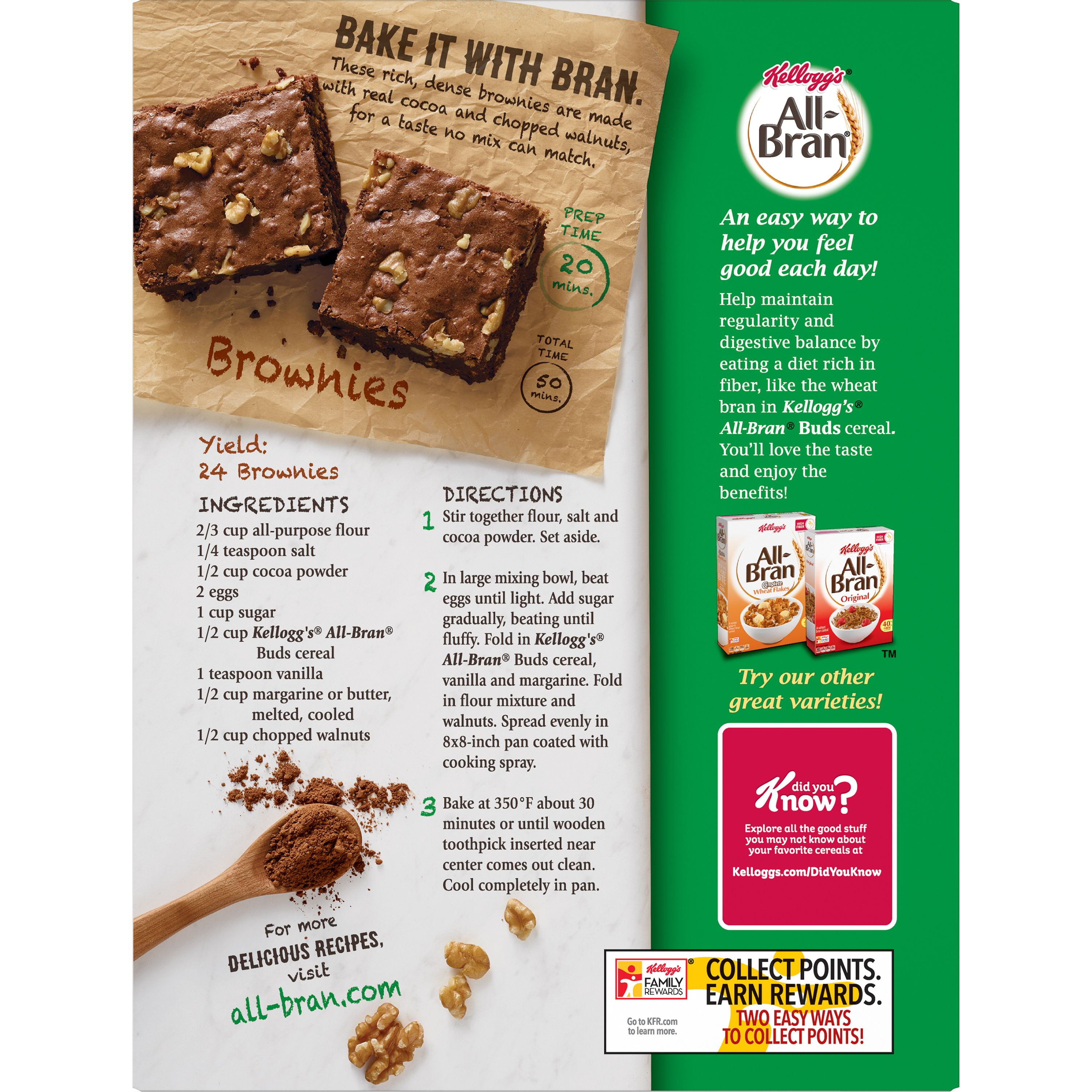 Buy All-Bran Kellogg's All Bran Buds Breakfast Cereal, Original, 22 Oz ...