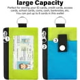 Blue Green RFID Blocking Lanyard Wallet Card Holder Coin Purse with ...