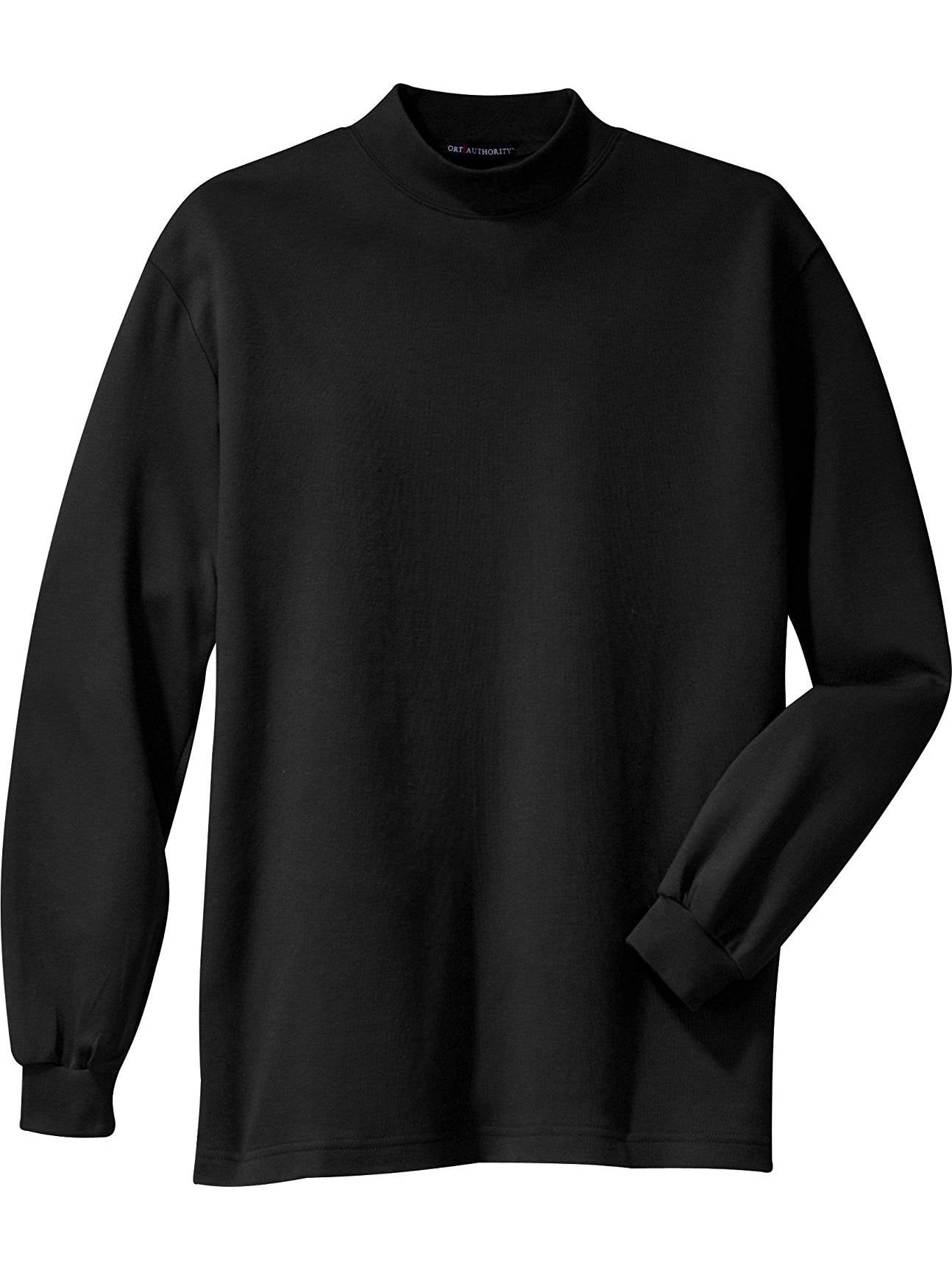 "Port Authority Interlock Mock Turtleneck, Black M" - Walmart.com